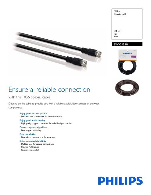 Philips Coaxial cable - Leaflet - AEN