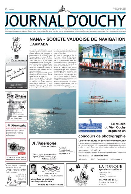 votre pub - Journal d'Ouchy