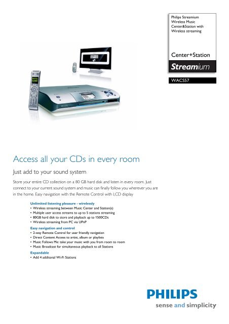 Philips Streamium Wireless Music Center&Station - Leaflet - AEN