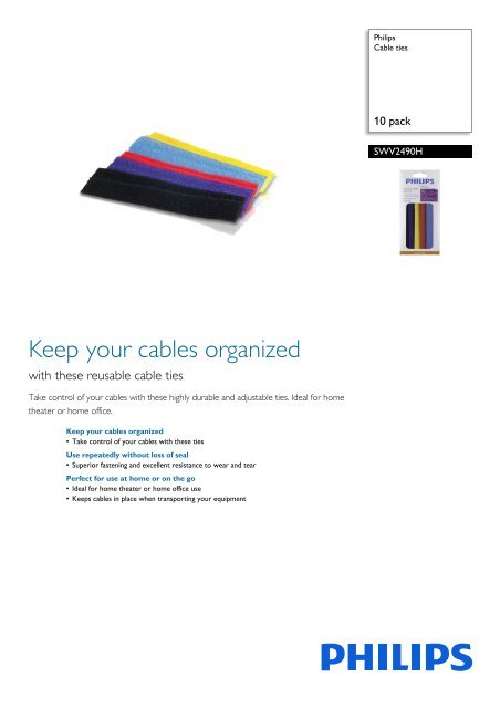 Philips Cable ties - Leaflet - AEN