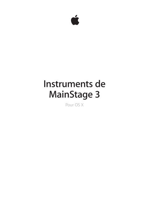 Apple Instruments de MainStage 3 - Instruments de MainStage 3