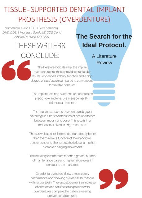 Tissue-Supported Dental Implant Prosthesis (Overdenture)