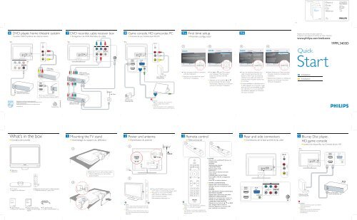 Philips LCD TV - Quick start guide - FRA