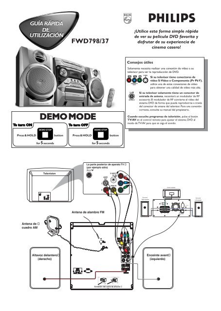 Philips DVD Mini Hi-Fi System - Quick start guide - ESP