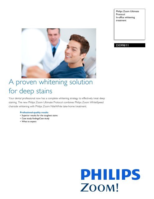 Philips Zoom Ultimate Protocol In-office whitening treatment - Leaflet ...