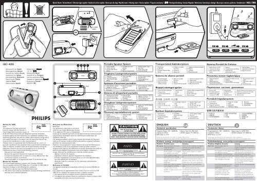 Philips Portable Speaker System - User manual - ENG