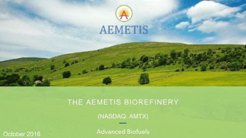 THE AEMETIS BIOREFINERY