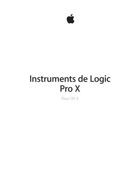 Apple Instruments de Logic Pro X - Instruments de Logic Pro X