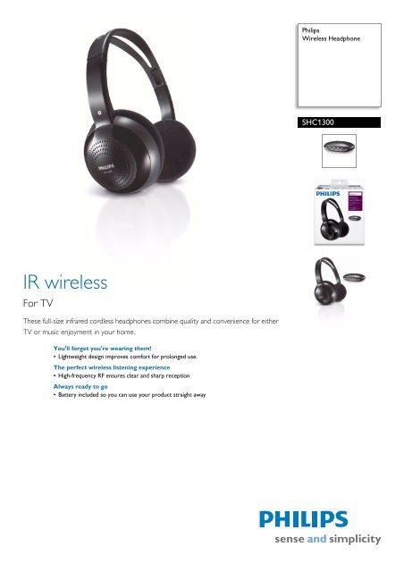 Philips Wireless hi-fi headphones - Leaflet - AEN