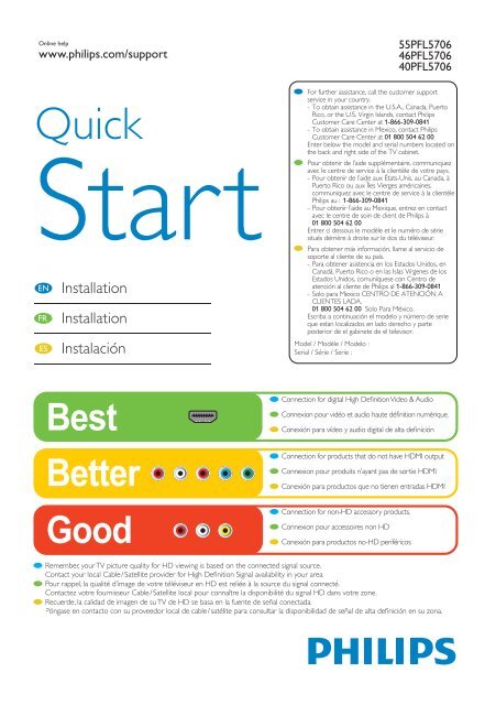 Philips LCD TV - Quick start guide - ESP