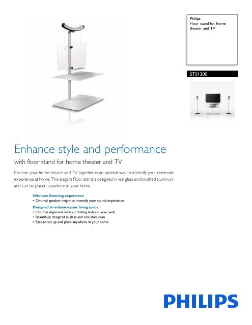 Philips Floor stand for home theater and TV - Leaflet - AEN