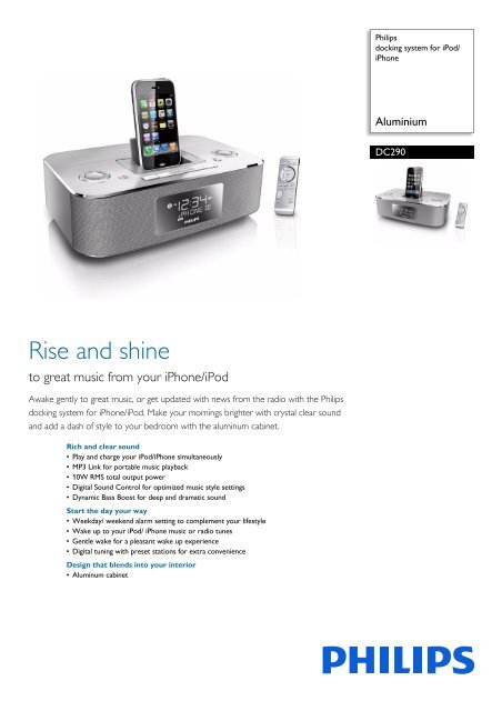 Philips docking system for iPod/ iPhone - Leaflet - AEN