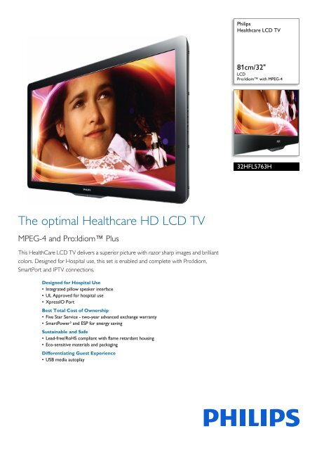 Philips Healthcare LCD TV - Leaflet - AEN