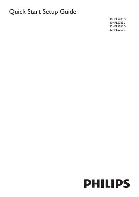 Philips Hospitality LCD TV - Quick start guide - AEN