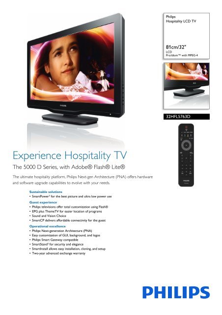 Philips Hospitality LCD TV - Leaflet - AEN