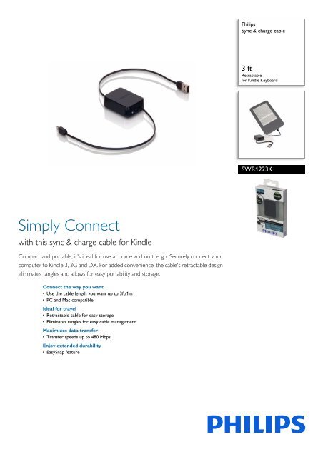 Philips Sync & charge cable - Leaflet - AEN