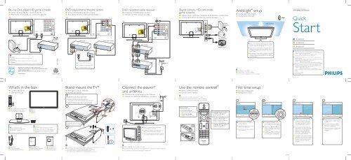 Philips LCD TV - Quick start guide - LSP