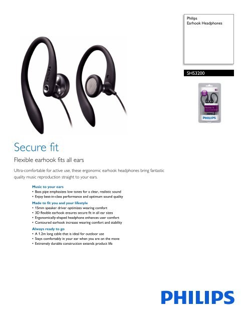 Philips Earhook Headphones - Leaflet - AEN
