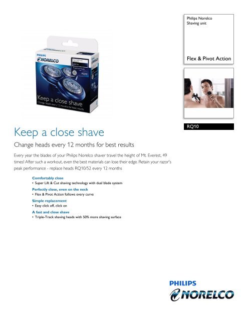 Philips Norelco Shaving unit - Leaflet - AEN