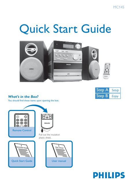 Philips Micro Hi-Fi System - Quick start guide - AEN