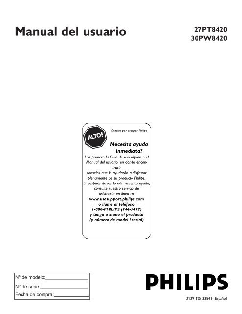 Philips widescreen TV - User manual - ESP