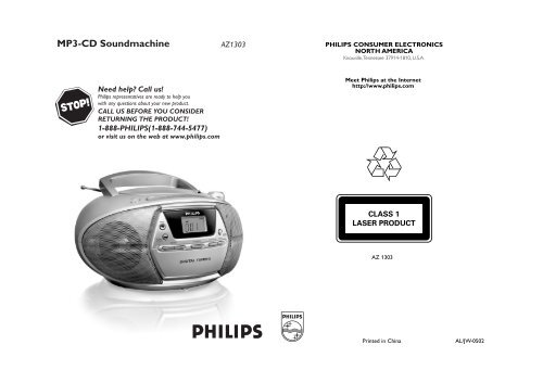 Philips CD Soundmachine - User manual - AEN