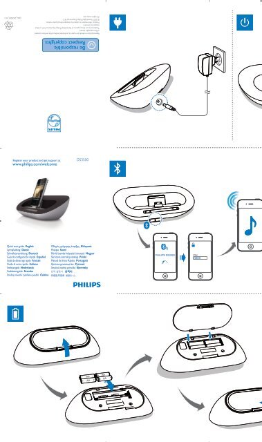 Philips docking speaker with Bluetooth® - Quick start guide - SWE