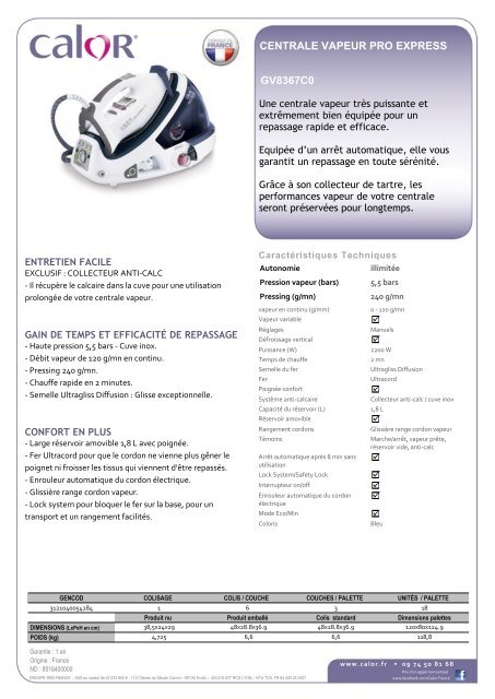 Sitemapcdatahttpscookniqoocomcentrale Vapeur Calor Pro Express Turbo