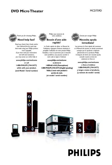 Philips DVD Micro Theater - User manual - English - ENG