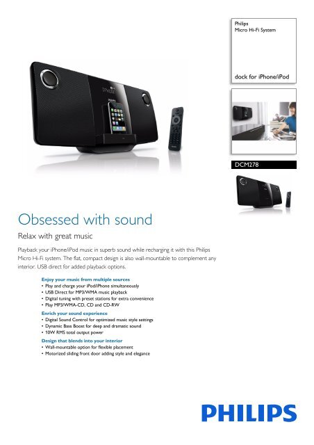 Philips Micro Hi-Fi System - Leaflet - AEN