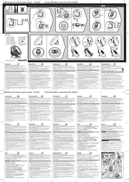Philips Speaker Dock - User manual - ESP
