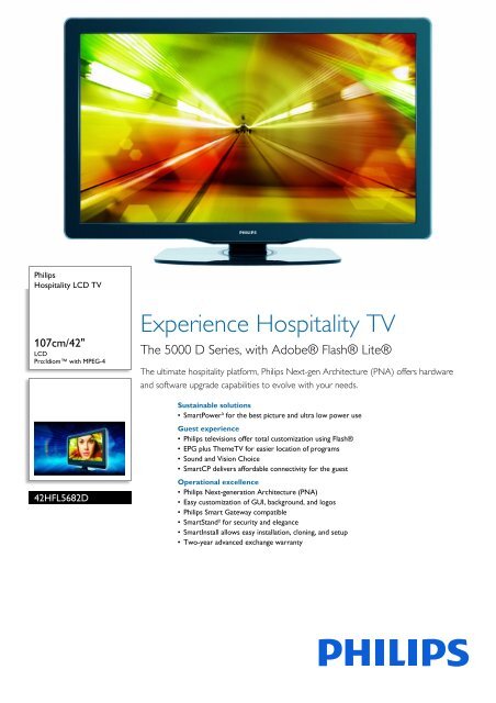 Philips Hospitality LCD TV - Leaflet - AEN