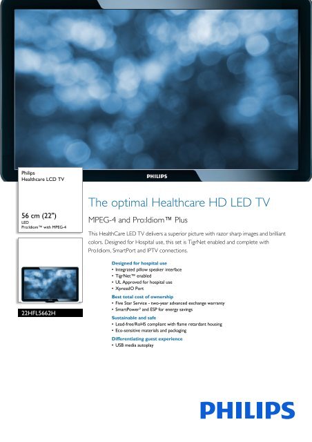 Philips Healthcare LCD TV - Leaflet - AEN