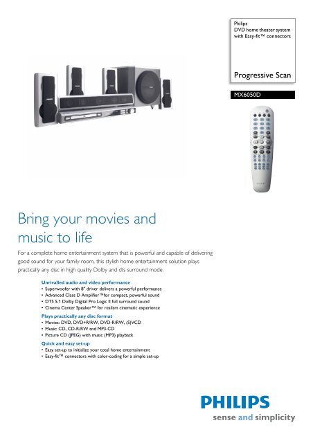 Philips DVD home theater system - Leaflet - AEN