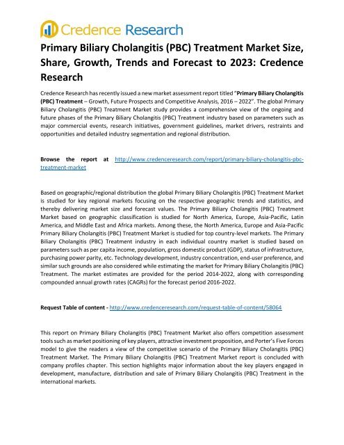 Primary Biliary Cholangitis (PBC) Treatment Market