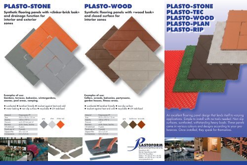 PLASTO-STONE - Plastoform AG
