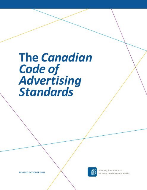 The Canadian Code of Advertising Standards