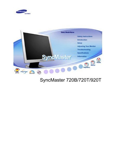 Samsung 920T - RL19PSUSQ - User Manual (ENGLISH)