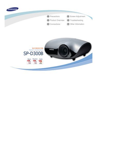 Samsung D300 - SPD300BX/XAA - User Manual (ENGLISH)