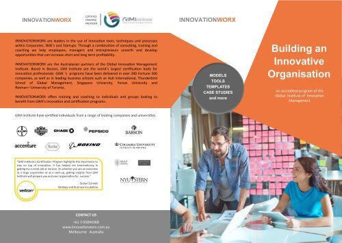 Innovative Organisation Brochure V3