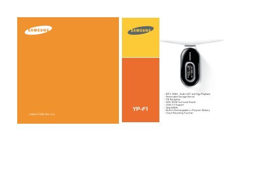 Samsung YP-F1X - YP-F1X/XAA - User Manual (ENGLISH)