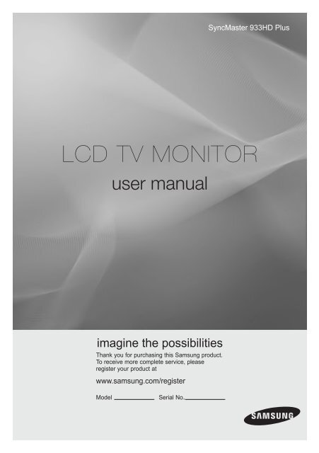 Samsung 933HD+-1 - LS19CFNKFYD/ZA - User Manual (ENGLISH)