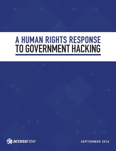 TO GOVERNMENT HACKING