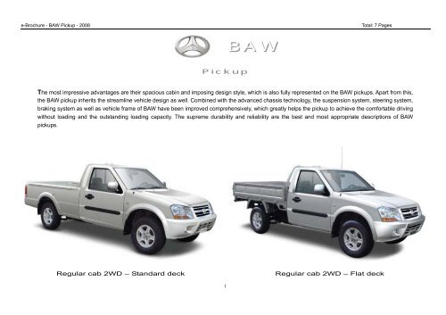 Jinbei Cargo Van/Micro Bus - Beijing Automobile Works Co.,Ltd