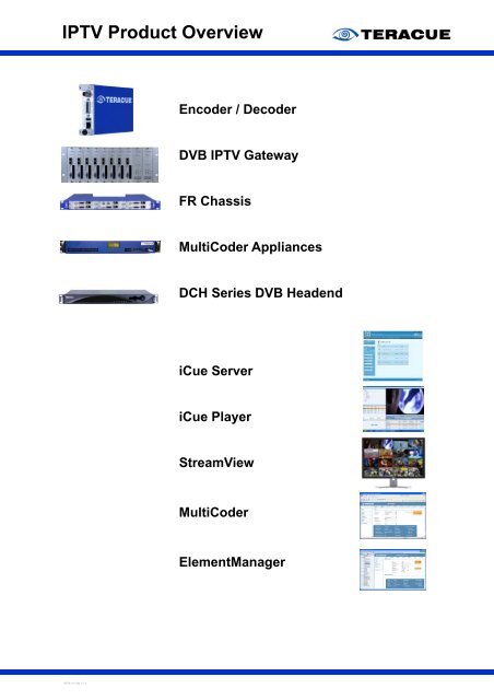 IPTV Product Overview - Teracue