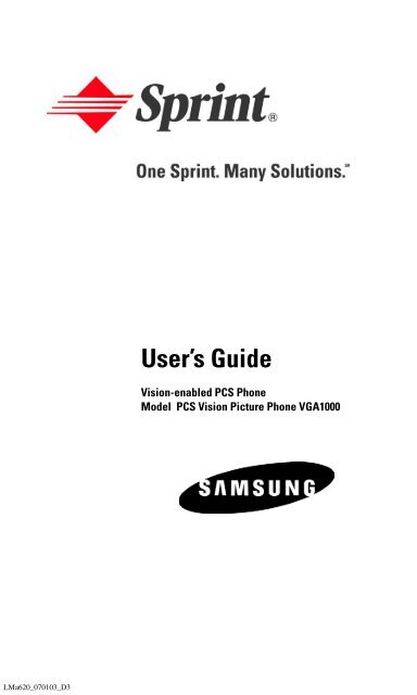 Samsung SPH-a620 (VGA1000) - SPH-A620ZSSXAR - User Manual (ENGLISH)