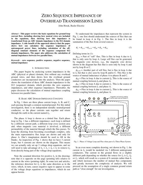 Zero Sequence Impedance of Overhead ... - Basler Electric