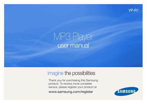 Samsung R1 8GB MP3 Player with Video - YP-R1JCS/XAA - User Manual (ENGLISH)