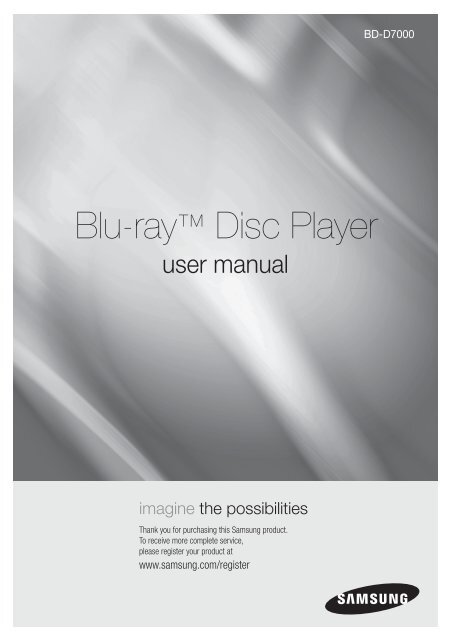 Samsung 3D Blu-ray Disc™ Player (BD-D7000) - BD-D7000/ZA - User Manual (ENGLISH)