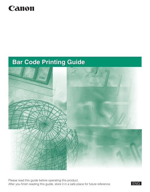 Canon Color imageCLASS MF820Cdn - Bar Code Printing Guide
